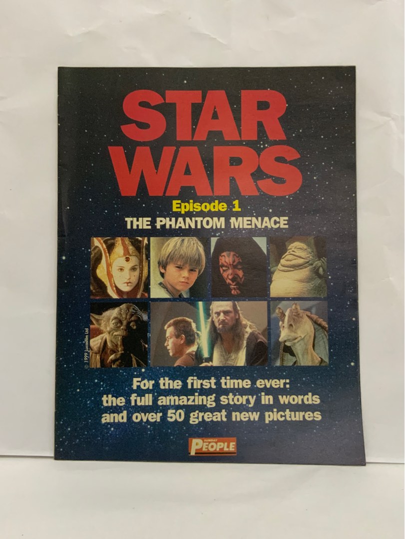 STAR WARS The Phantom Menace Sunday Times Magazine Leaflet, Hobbies ...