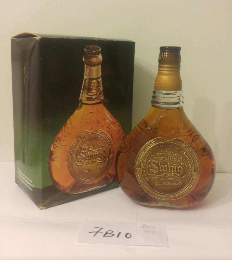 (710) 約70-80年代 Johnnie Walker Swing Whisky 威士忌 750ML 43% 日本蘇格蘭舊酒洋酒威士忌 ...
