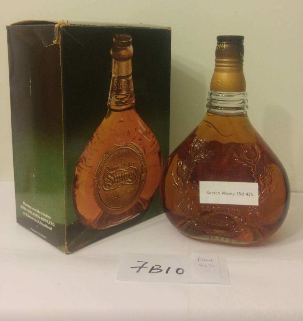 (710) 約70-80年代 Johnnie Walker Swing Whisky 威士忌 750ML 43% 日本蘇格蘭舊酒洋酒威士忌白蘭地干邑拿破崙whisky brandy ...