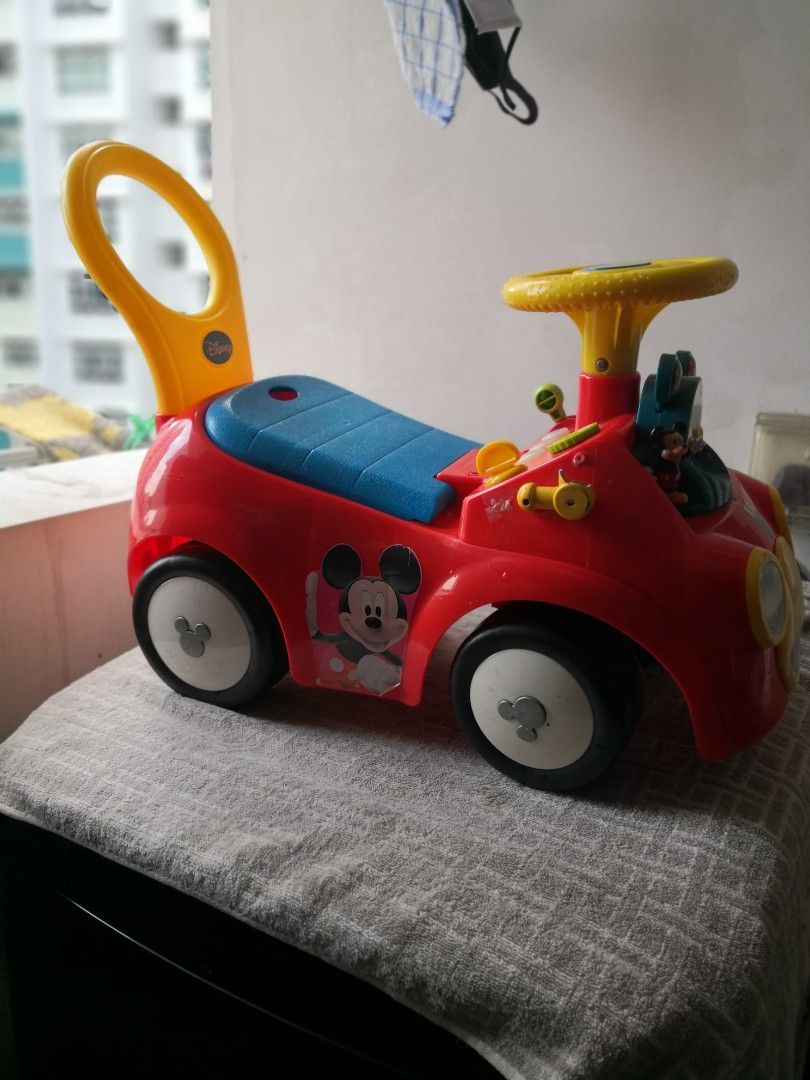 Disney mickey mouse sit on push toy car children kid, Babies & Kids ...