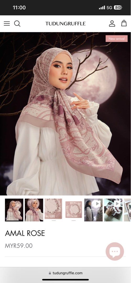 TUDUNG RUFFLE AMAL ROSE, Women's Fashion, Muslimah Fashion, Hijabs on ...