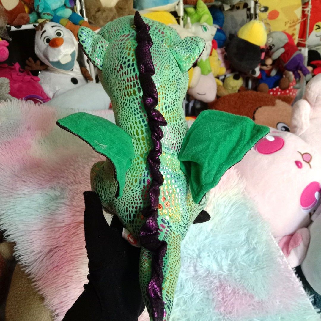 TY Cinder the Green Dragon, Hobbies & Toys, Toys & Games on Carousell