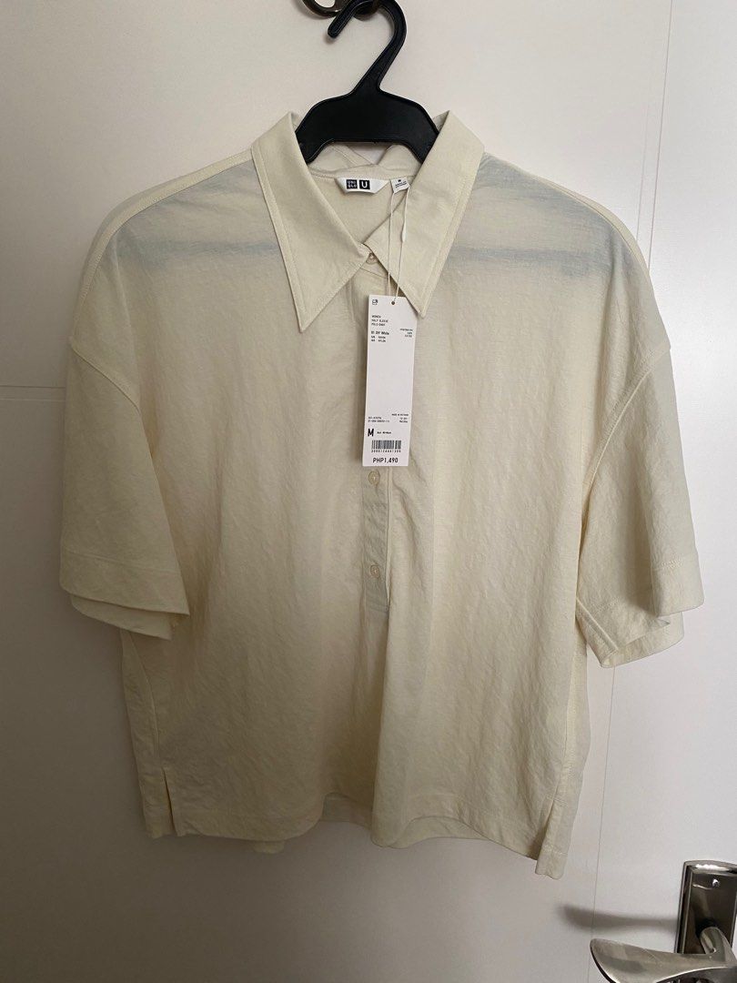 [NEW] Uniqlo U Off White Top, Women's Fashion, Tops, Blouses on Carousell