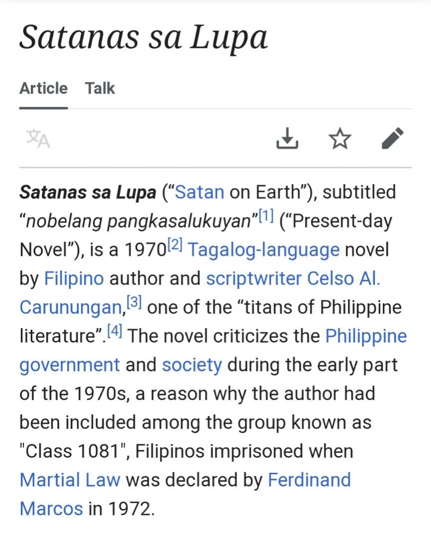 1971 SATANAS SA LUPA nobela ni Celso Al Carunungan LARRY ALCALA Cover ...
