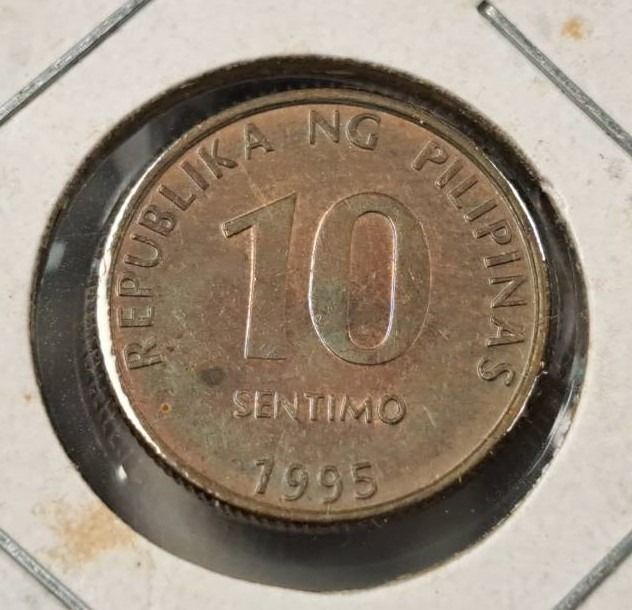 絕版硬幣--菲律賓1995年10分 (Philippines 1995 10 Sentimo), 書籍、休閒與玩具, 收藏、紀念品, 錢幣 ...