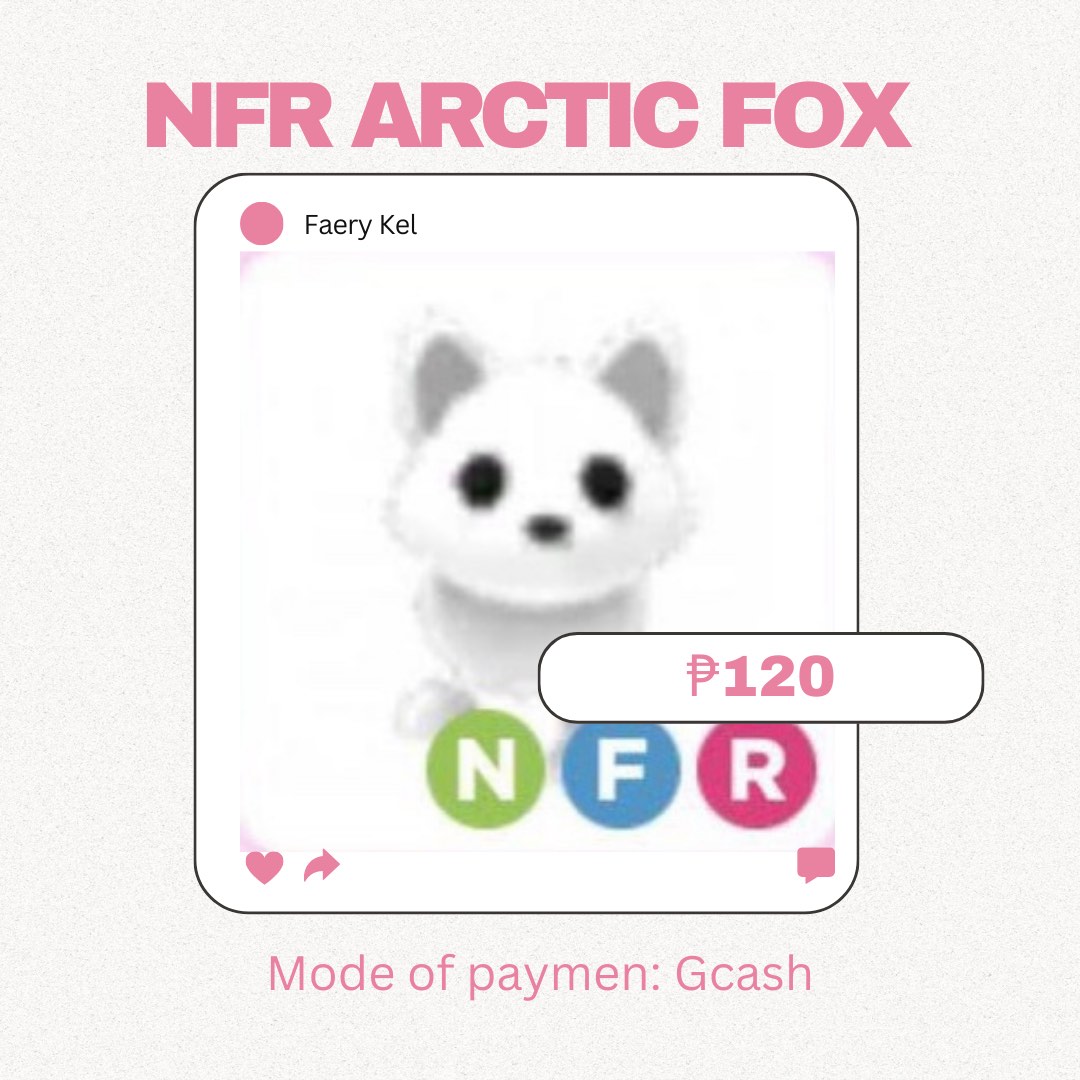 ADOPT ME | NR ARCTIC FOX, Video Gaming, Video Games, Others on Carousell
