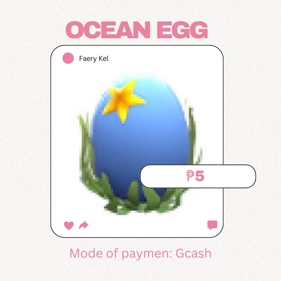 ADOPT ME | OCEAN EGG, Video Gaming, Video Games, Others on Carousell