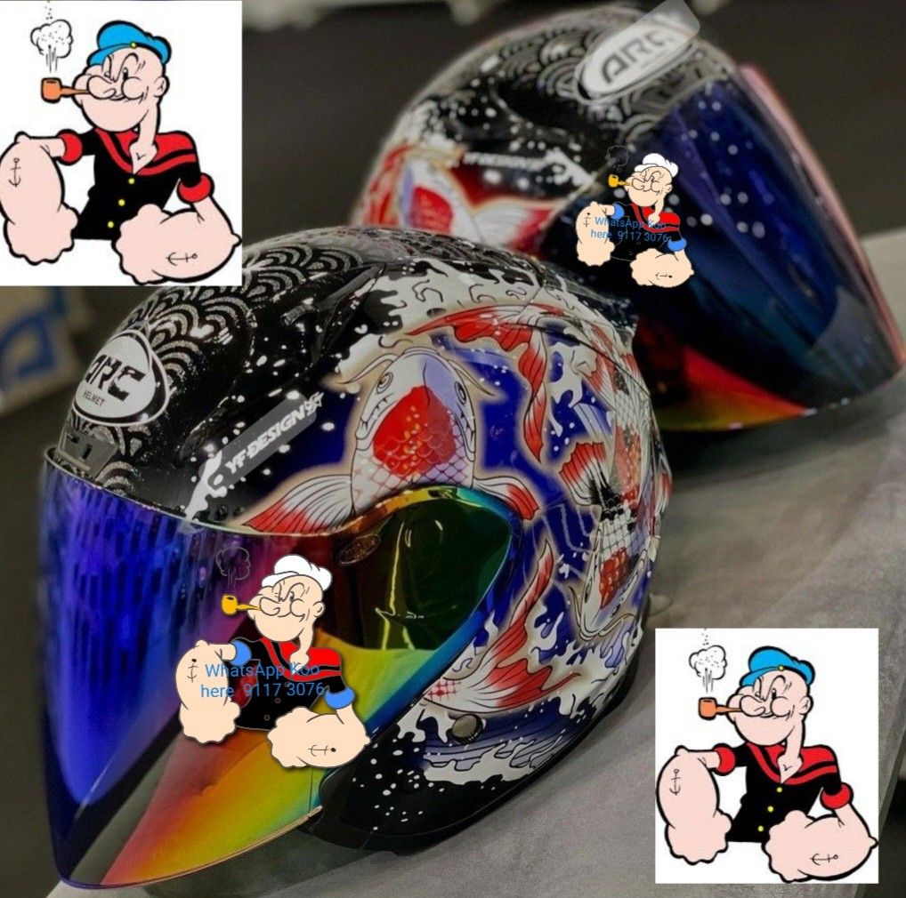 ARC XR HELMET KOI FIHS DESIGN, Motorcycles, Motorcycle Accessories on ...