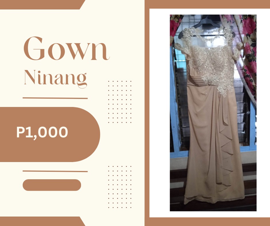 Chiffon Gown for Ninang, Women's Fashion, Dresses & Sets, Evening ...