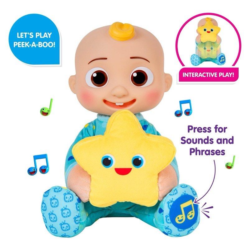 Cocomelon Peek-A-Boo JJ 10” Feature Plush - Featuring Favorite Song ...