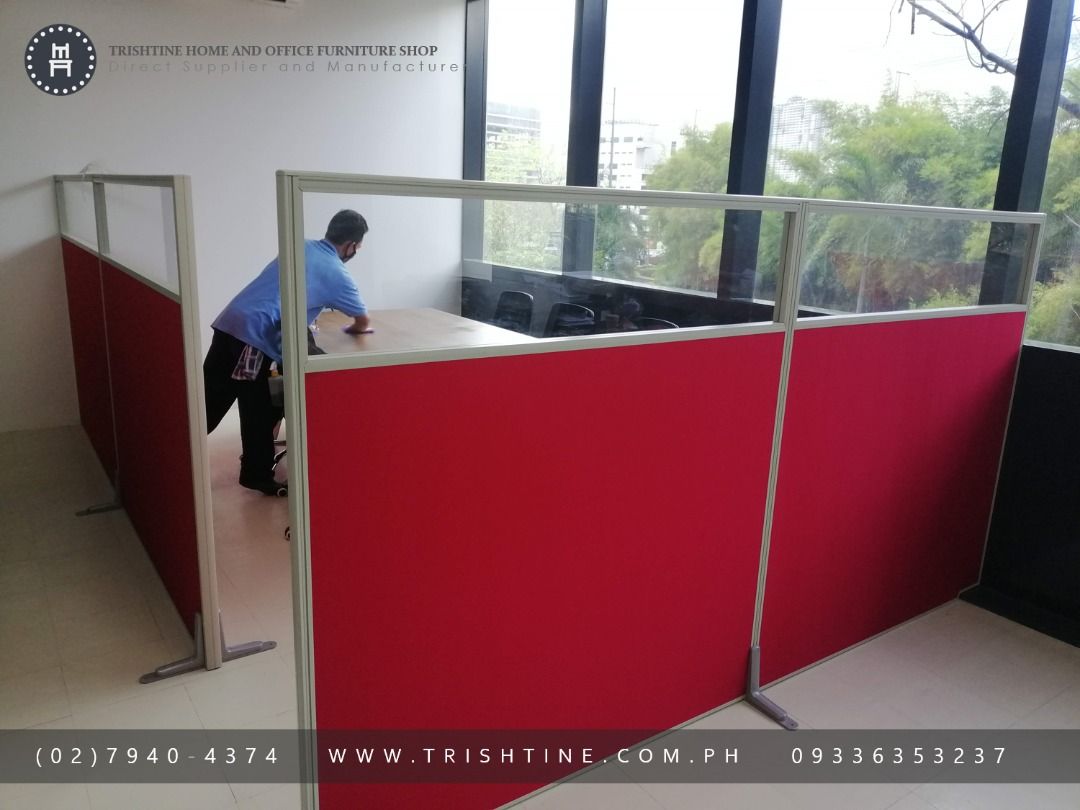 Division Panel/ Fabric with Glass Partition/ Workstation Cubicle ...
