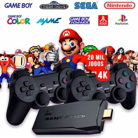 Game stick console 4K TV Video Game stick 64gb With 2.4G 2xWireless ...