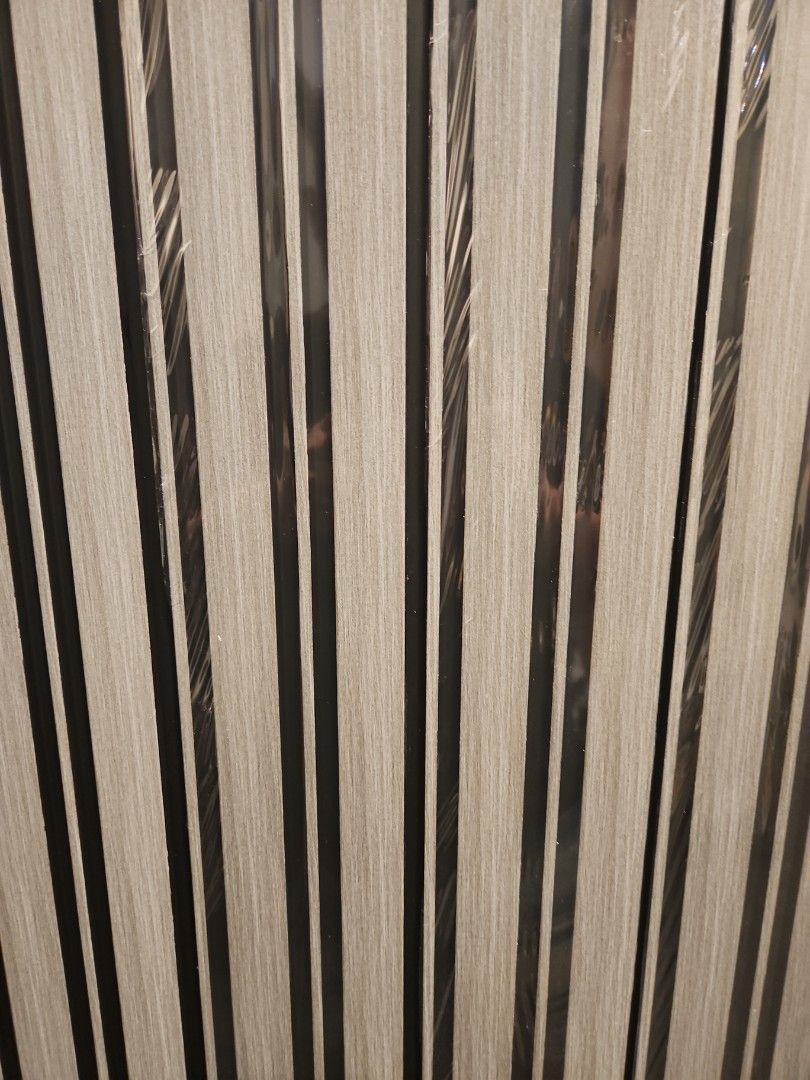 Grey with black fluted wall panels, Furniture & Home Living, Home Decor ...