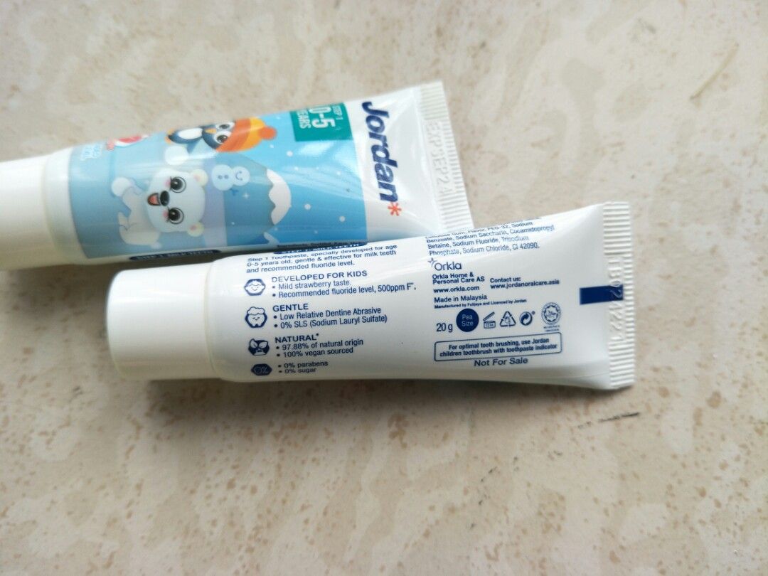 [Please check Expiry Date] Jordan Baby Kids Toothpaste 0-5 Years Sample ...