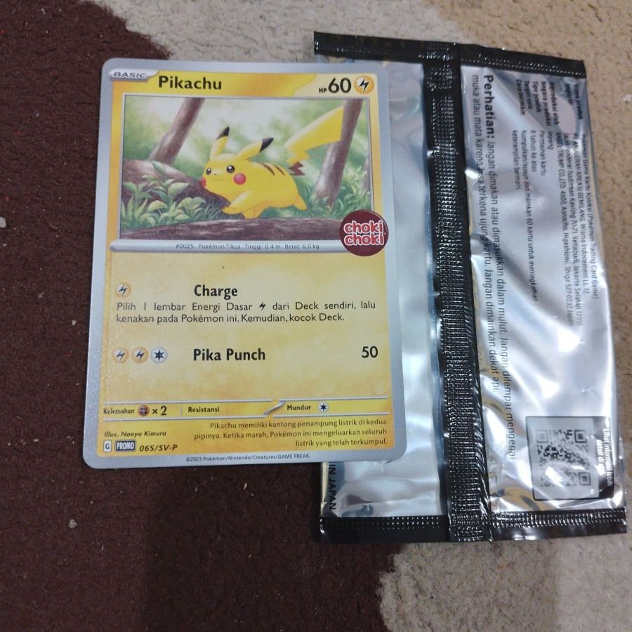 kartu pokemon basic choki choki 065 sv-p pikachu pika punch 50, Toys ...