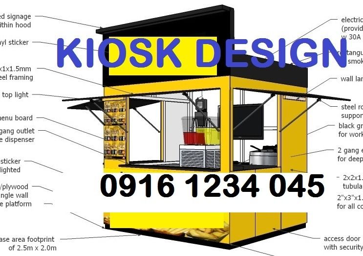 Kiosk Design Perspectives Plans, Commercial & Industrial, Construction ...