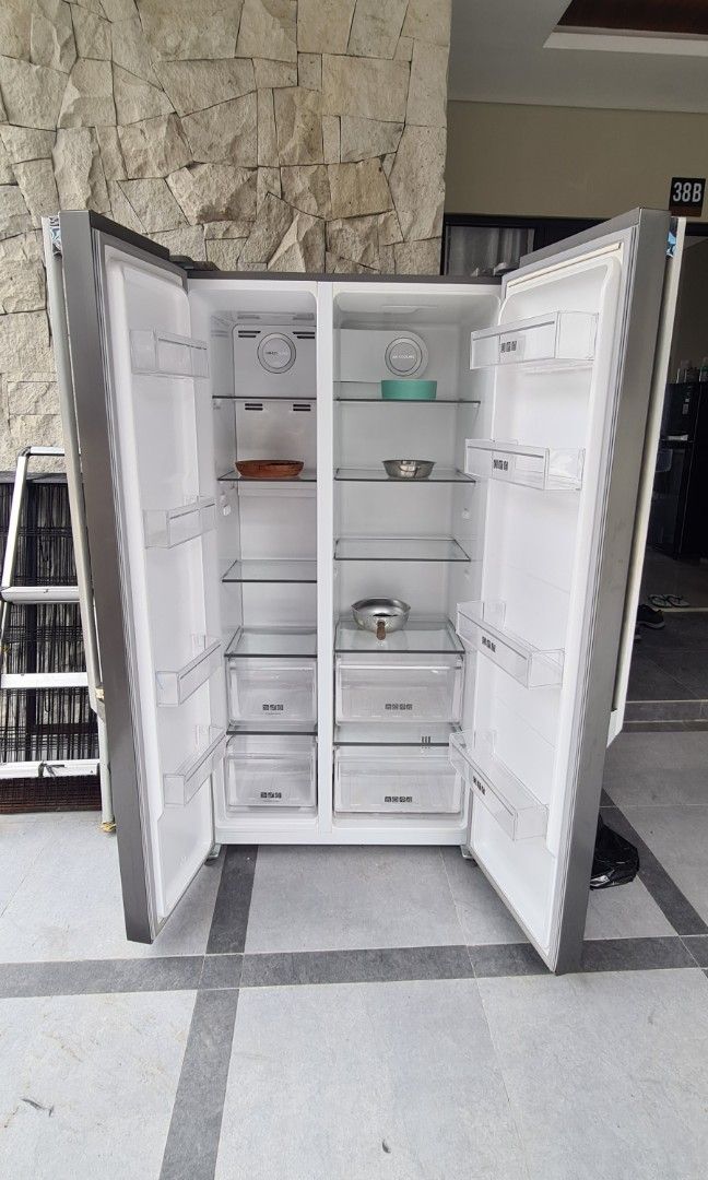 Kulkas Sharp 524 Liter Side by Side Inverter type SJ-IS60M-SL, Kitchen ...