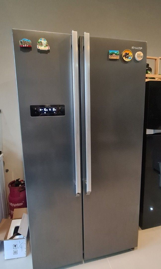 Kulkas Sharp 524 Liter Side by Side Inverter type SJ-IS60M-SL, Kitchen ...