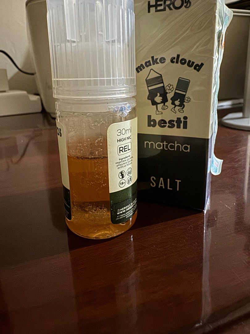Liquid Salt Nic Foom Besti Matcha Dingin 30 mg 30ml, Makanan & Minuman ...