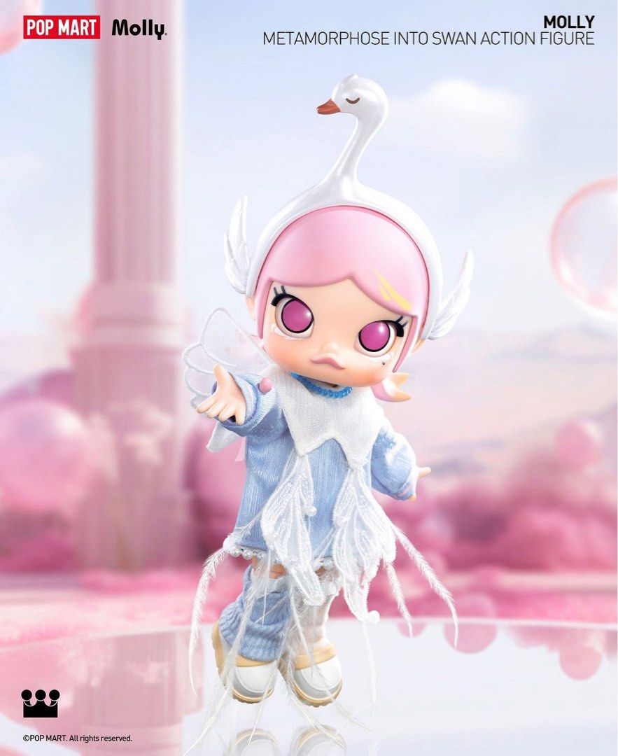 MOLLY METAMORPHOSE INTO SWAN ACTION POPMART 13 cm, Hobbies & Toys, Toys ...