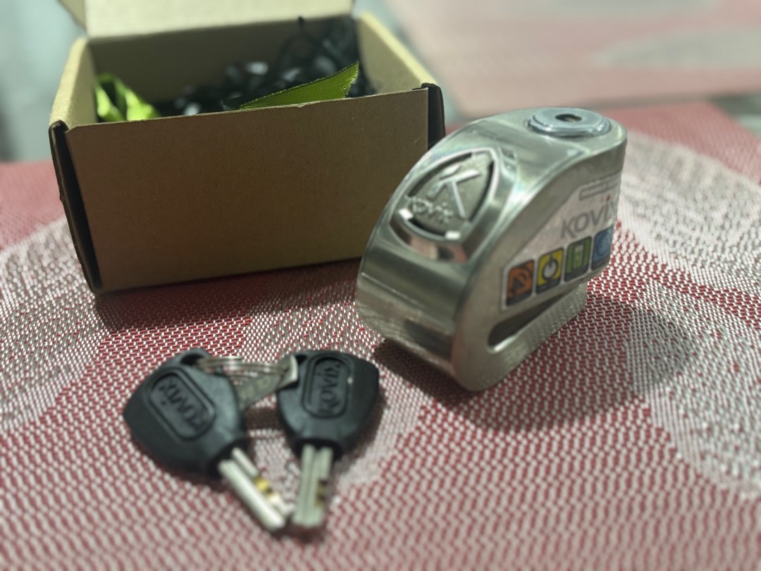 Motorcycle safety lock NMAx padlock heavy duty Kovix Original complete ...