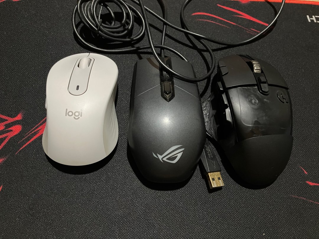 Mouse Logitech and ROG, Computers & Tech, Parts & Accessories, Mouse ...