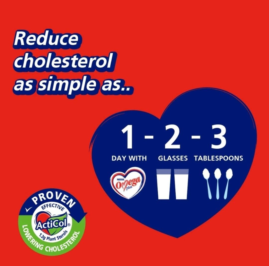 Nestle Omega Plus Acticol Milk Powder 1kg, Food & Drinks, Beverages on ...