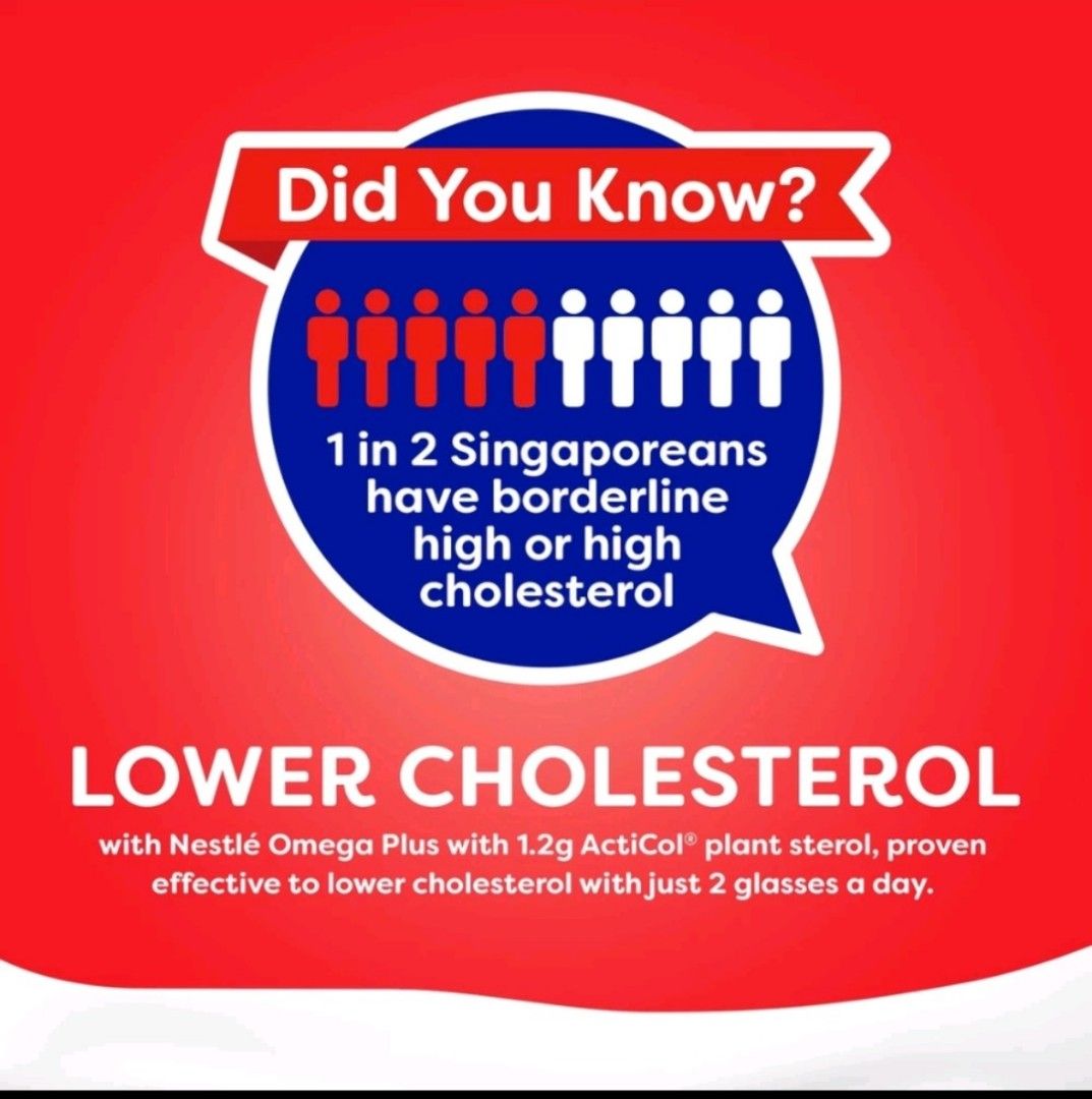 Nestle Omega Plus Acticol Milk Powder 1kg, Food & Drinks, Beverages on ...