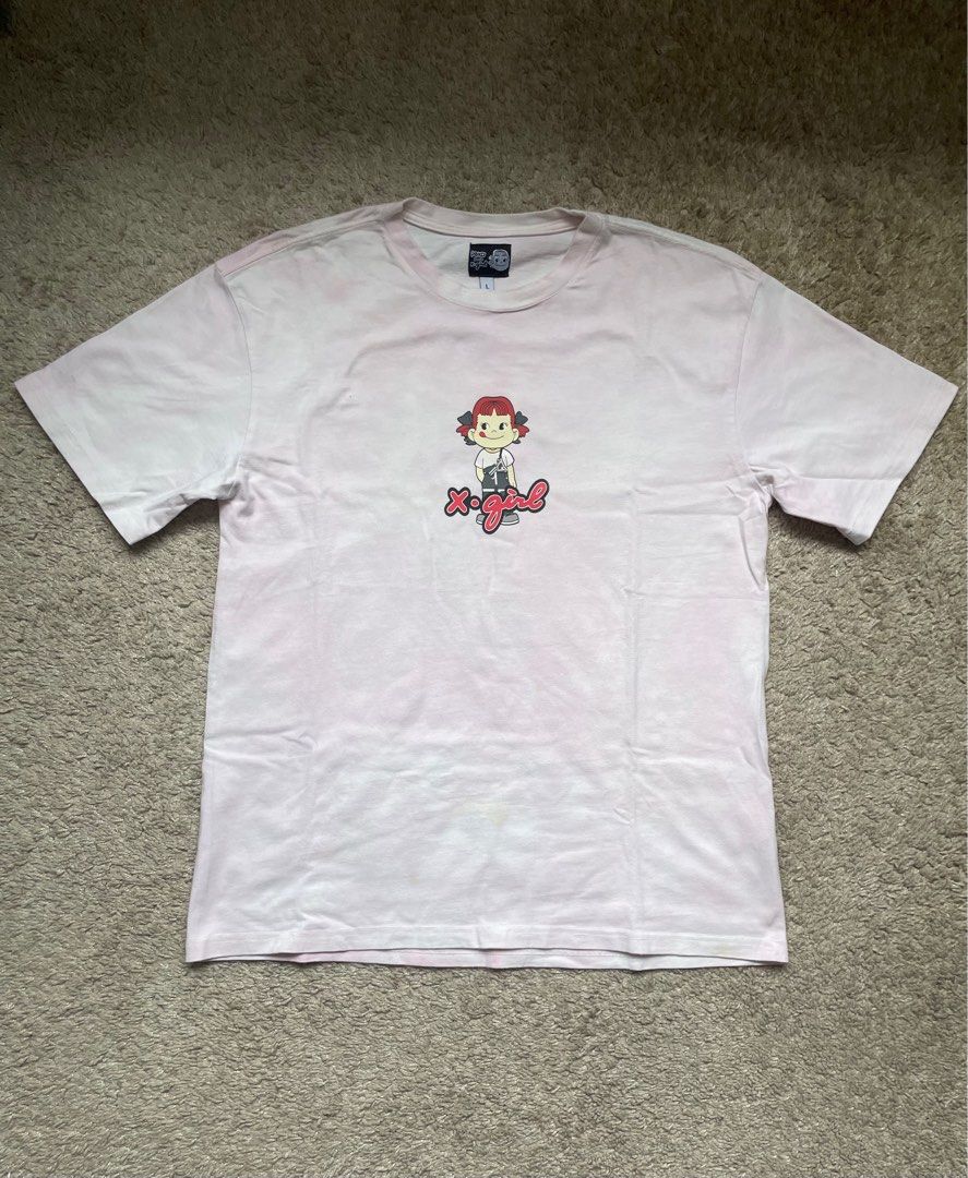 Peko Meets X-girl, Men's Fashion, Tops & Sets, Tshirts & Polo Shirts on Carousell
