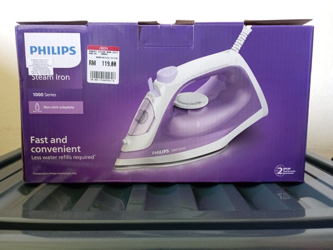 Philips Steam Iron 1000 Series, TV & Home Appliances, Irons & Steamers ...