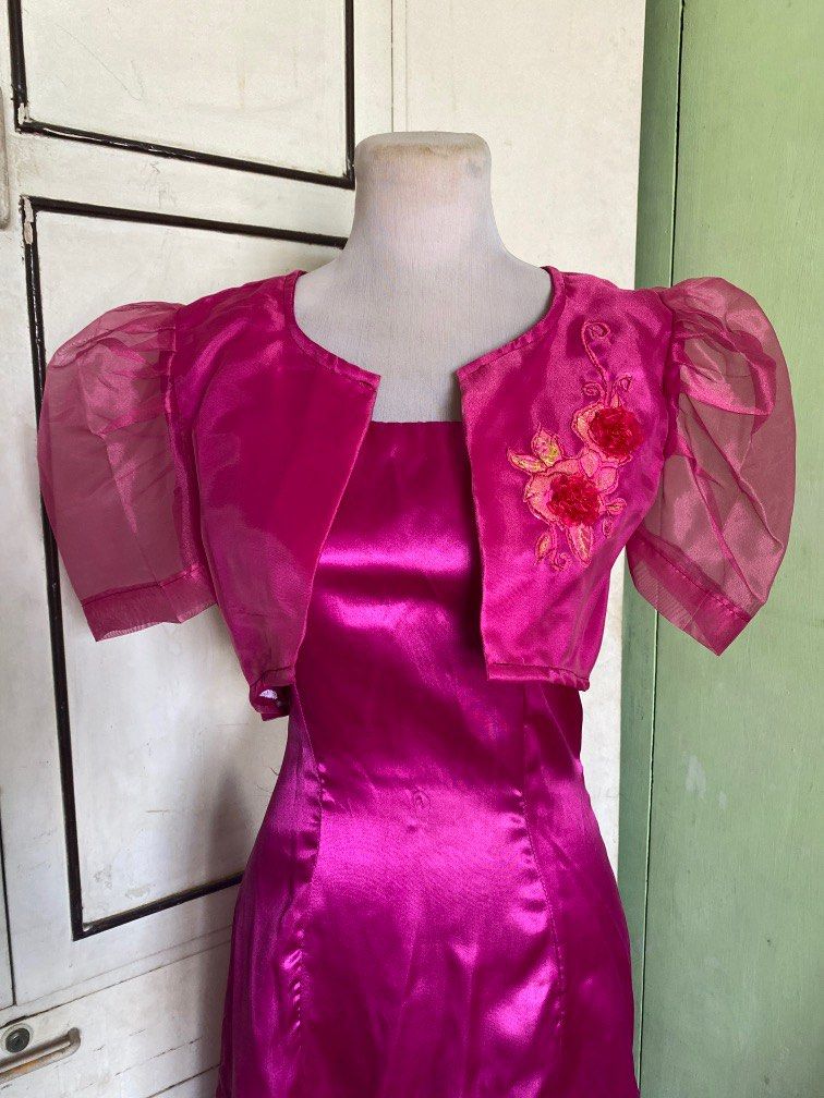 Pink Filipiniana Costume, Women's Fashion, Dresses & Sets, Traditional ...