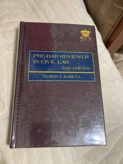 Pre-Bar Reviewer in Civil Law 2021 Edition by Elmer Rabuya, Hobbies ...