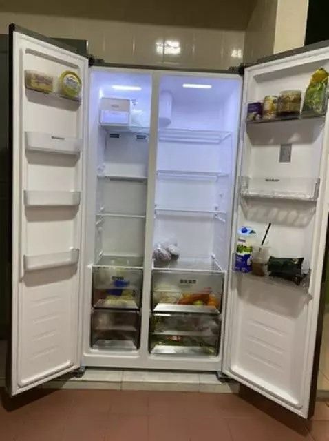 SHARP SIDE BY SIDE REFRIGERATOR 500L - ANSURAN MUDAH, TV & Home ...