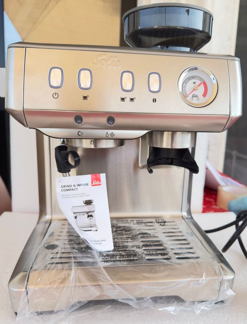 Solis Grind and Infuse Compact - Authentic Espresso Coffee Machine ...