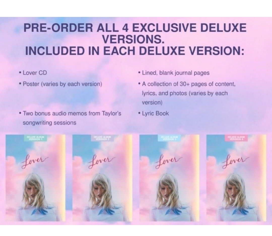 TAYLOR SWIFT LOVER CD JOURNAL DELUXE VERSIONS 1-4 BUNDLE SET (US DELUXE ...