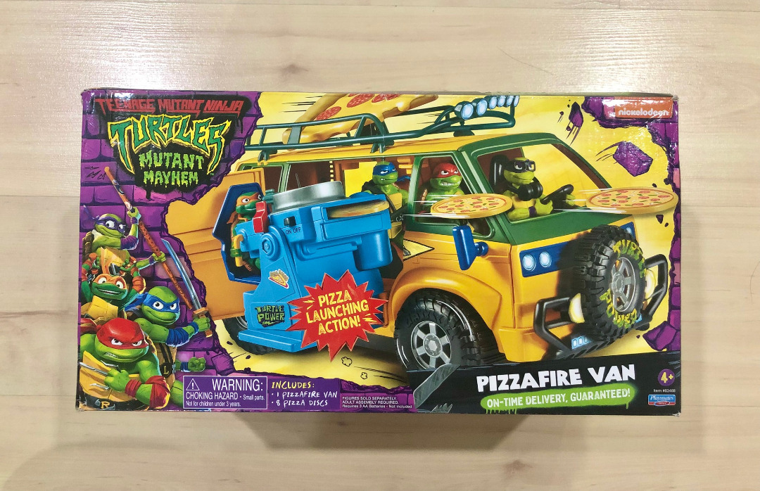 TMNT Mutant Mayhem Pizza Fire Delivery Van toy vehicle figure Playmates ...