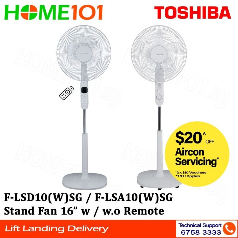 Toshiba DC Inverter Stand Fan with / without Remote Control F-LSD10(W ...