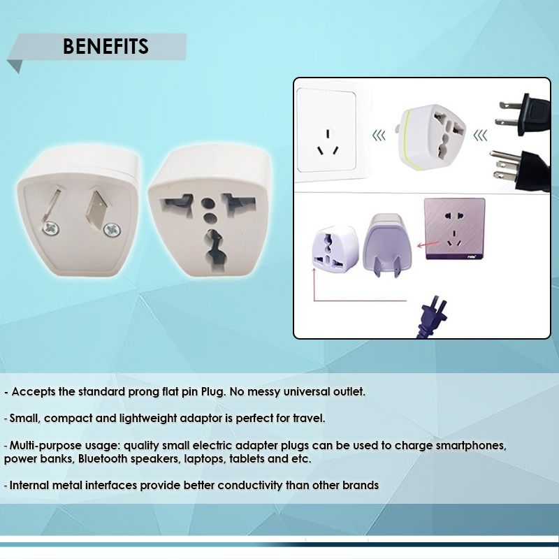 TRAVEL PLUG ADAPTER, AU to UNIVERSAL SOCKET 10A 250V SZ-003, AU ADAPTER ...