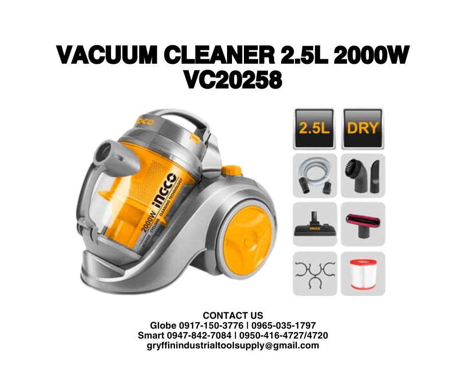 Vacuum cleaner 2.5L 2000W VC20258, Commercial & Industrial, Industrial ...