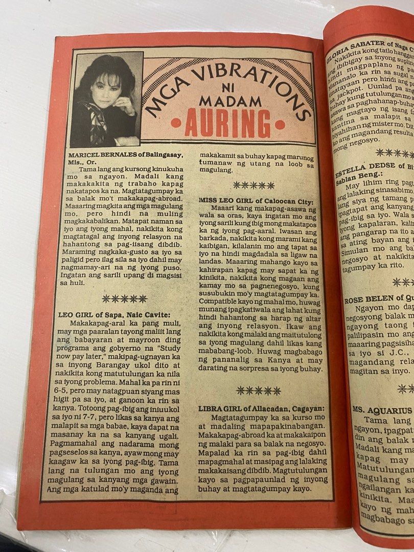 Vintage Tagalog Komiks Magasin - True Horoscope Stories Comics Magazine ...