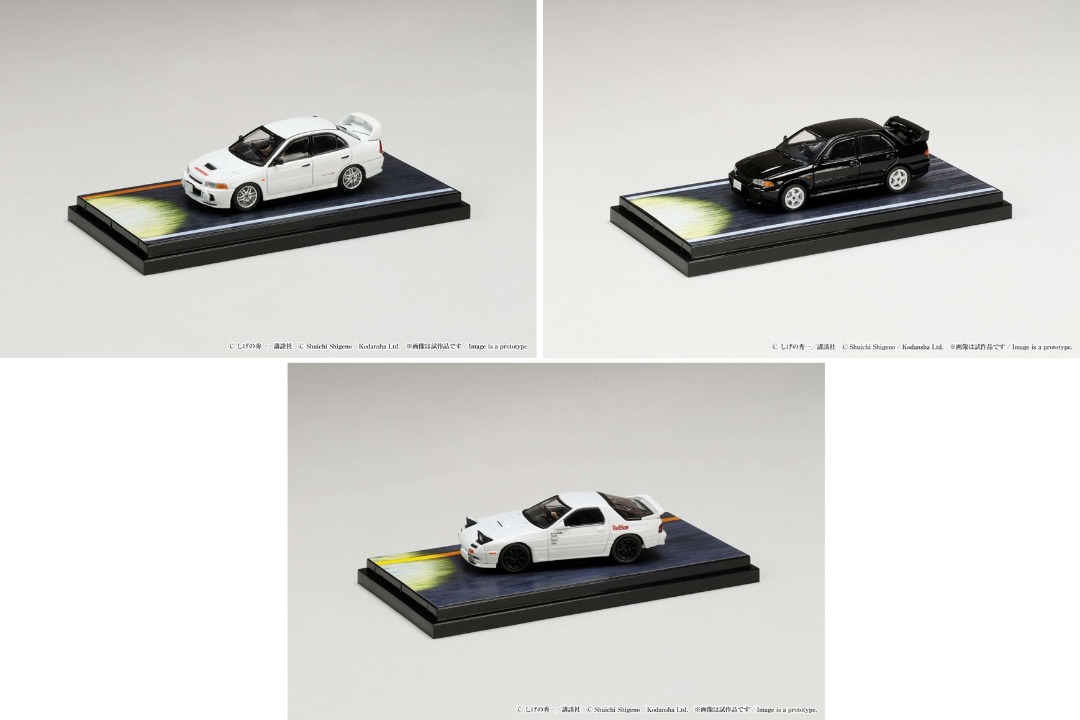 1/64 HOBBY JAPAN Mitsubishi Lancer RS Evolution Ⅳ(HJ642011D)/ MAZDA RX-7 (FC3S) (HJ643043D ...