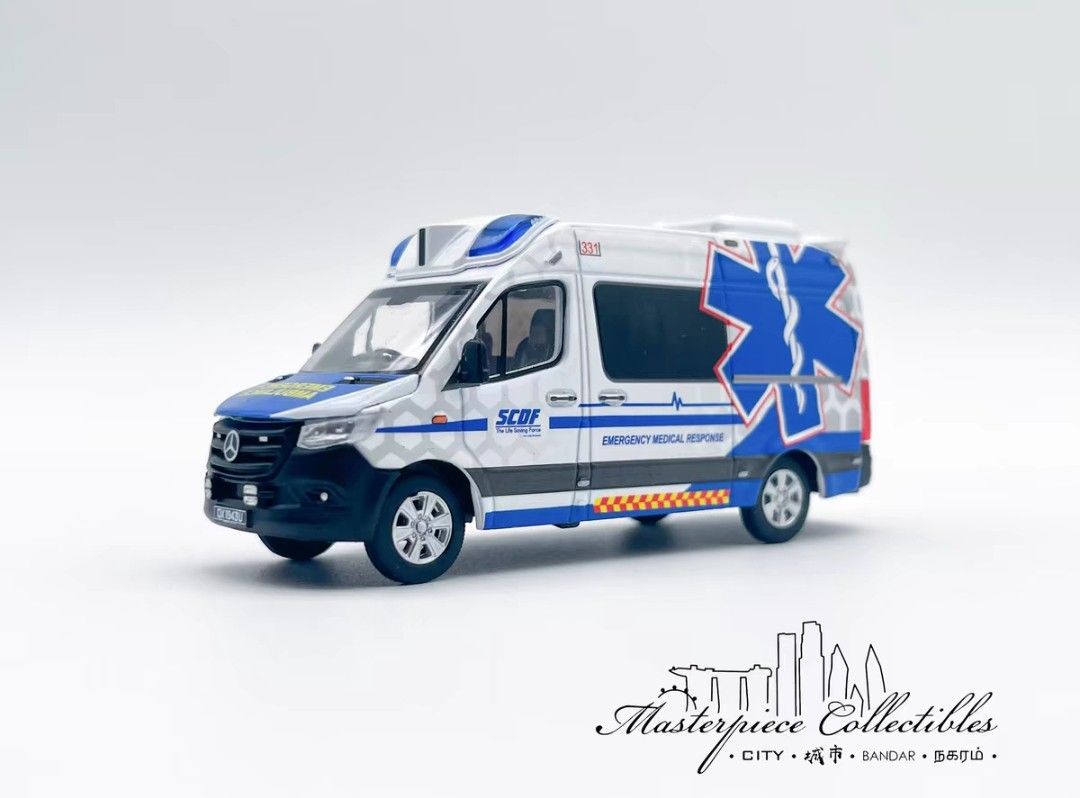 1/64 Mercedes-Benz Sprinter SCDF Gen 7 Emergency Ambulance, Hobbies ...