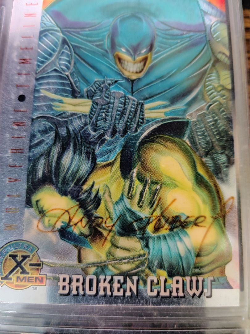 1995 Fleer Ultra X-Men Wolverine Timeline Broken Claws Gold Signature ...