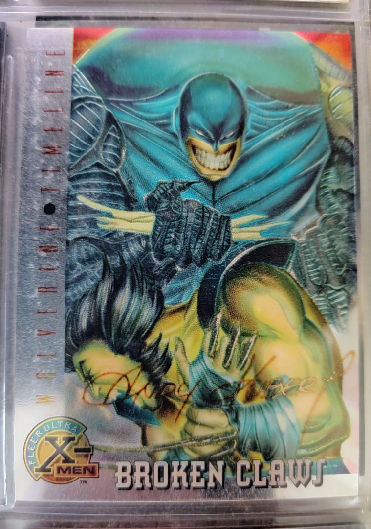 1995 Fleer Ultra X-Men Wolverine Timeline Broken Claws Gold Signature ...