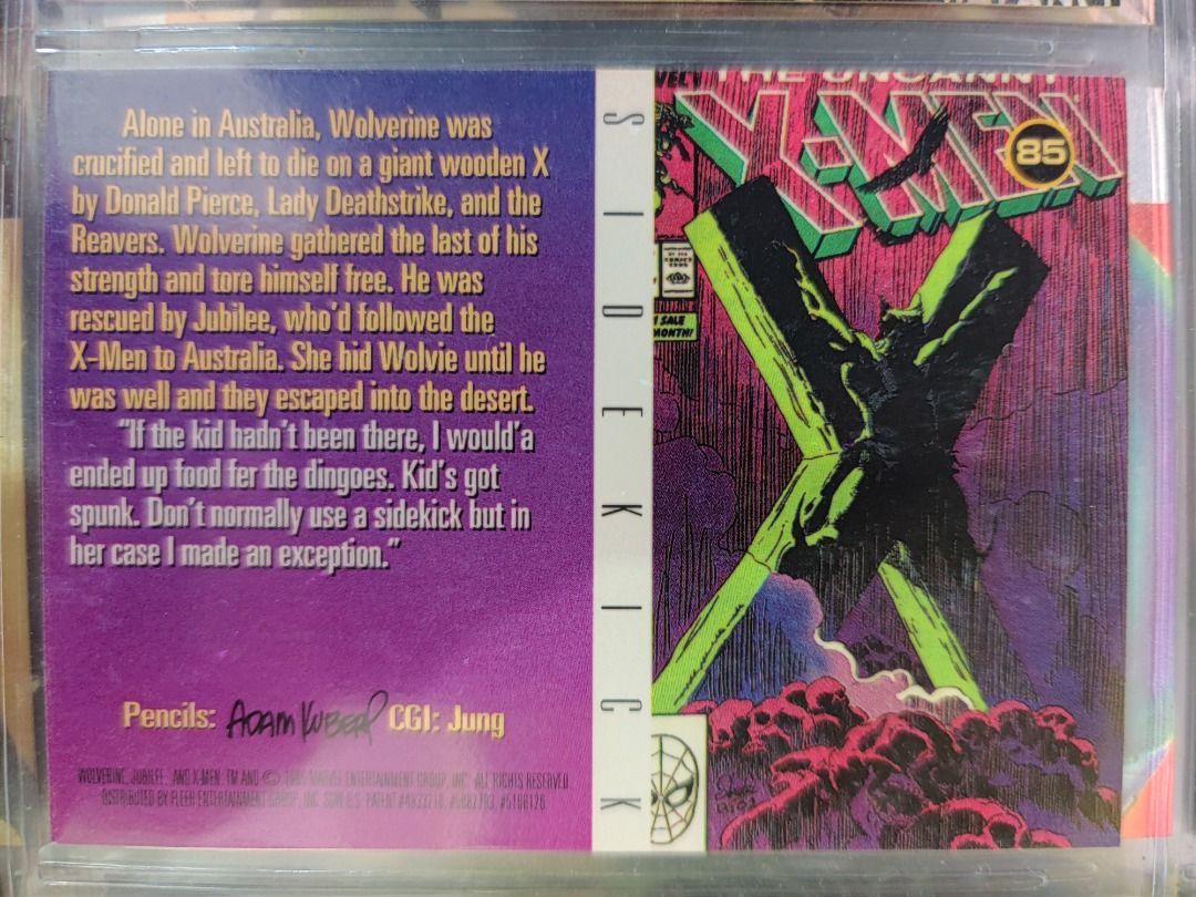 1995 Fleer Ultra X-Men Wolverine Timeline Sidekick Gold Signature ...