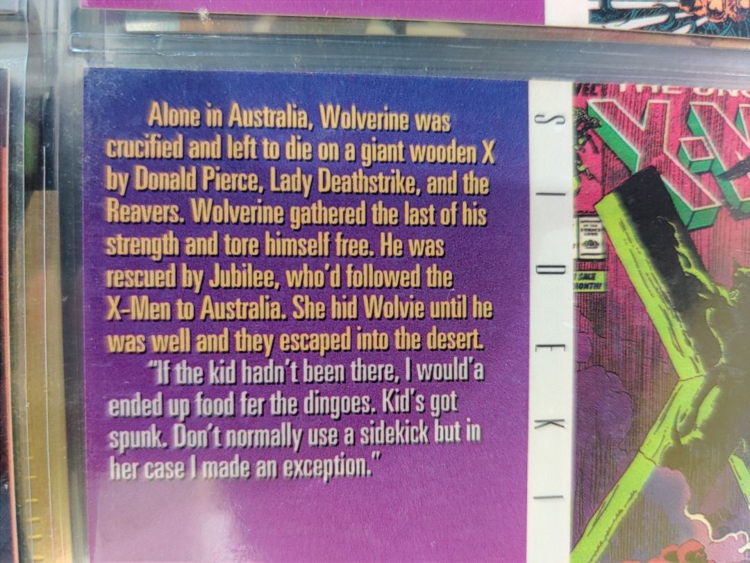 1995 Fleer Ultra X-Men Wolverine Timeline Sidekick Gold Signature ...