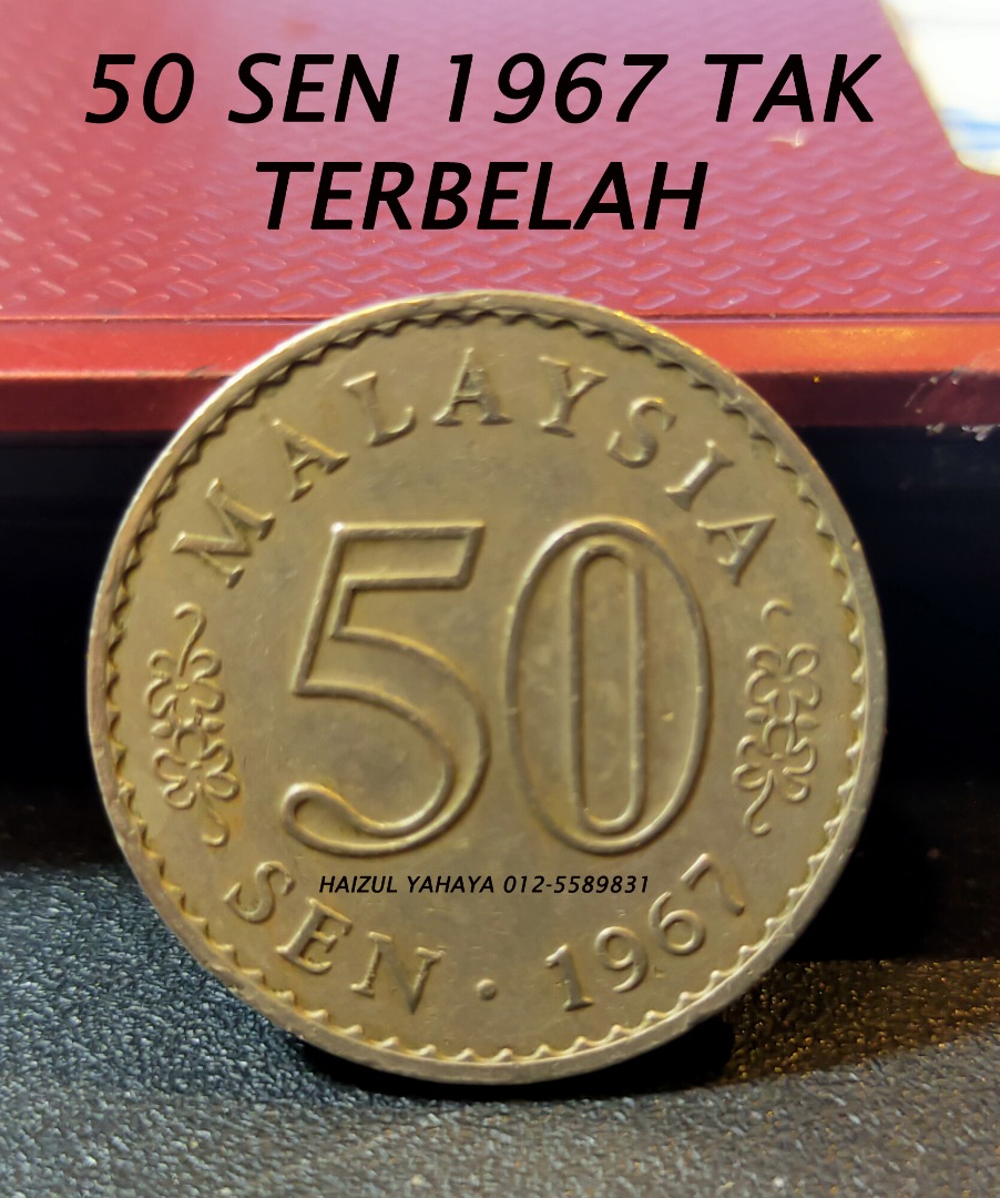 50 SEN MILLED EDGE(TAK TERBELAH), Hobbies & Toys, Collectibles ...