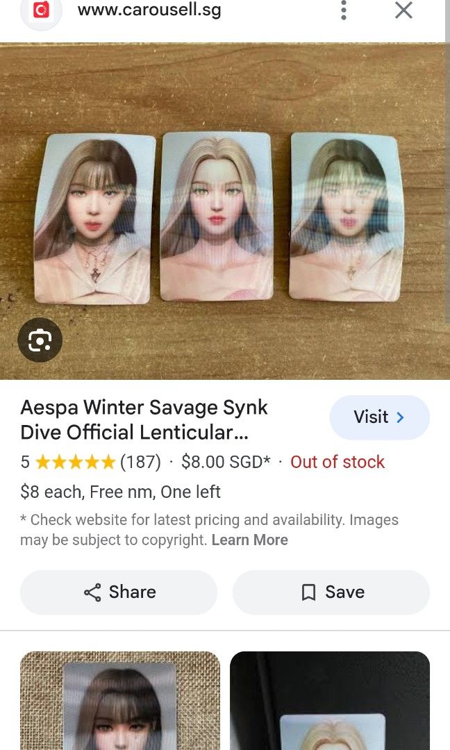 Aespa Lenticular Photocards, Hobbies & Toys, Memorabilia & Collectibles, K-Wave on Carousell