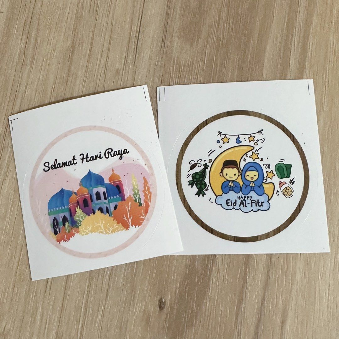 [Avail] 5cm Hari Raya Stickers (10pc $3, 25pc $6, 50pc $10) - Selamat ...