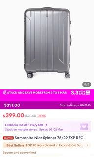 [Brand New] Samsonite Spinner Cabin Sized Lugguage, Hobbies & Toys ...